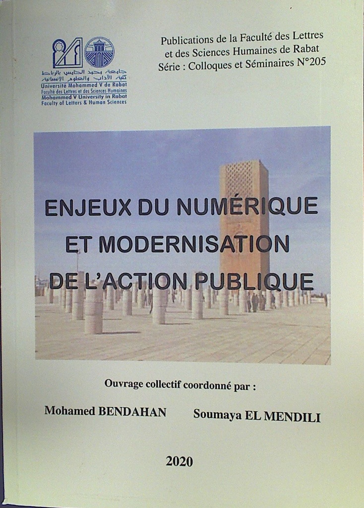ENJEUX DU NUMERIQUE ET MODERNISATION DE L'ACTION PUBLIQUE | FLSHR Bookstore
